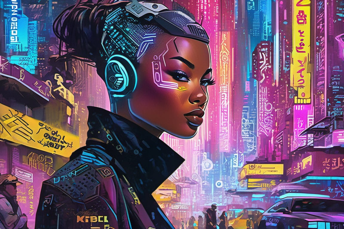 Beautiful Cyberpunk women in t | image created by globologo_1216 ...