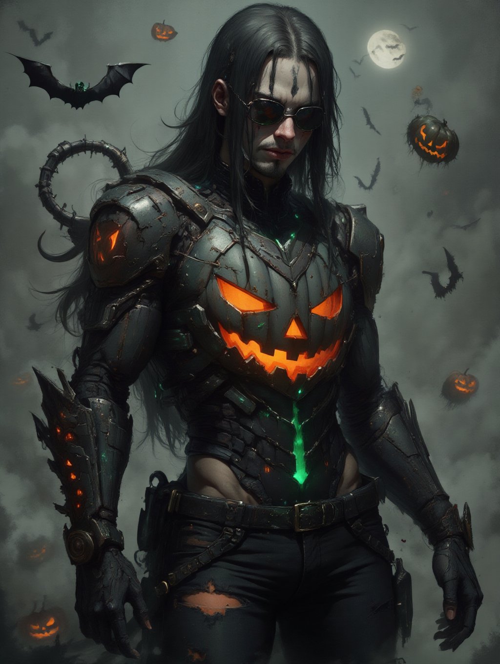fullbody, handsome male goth w | image created by Eerie | Tensor.Art