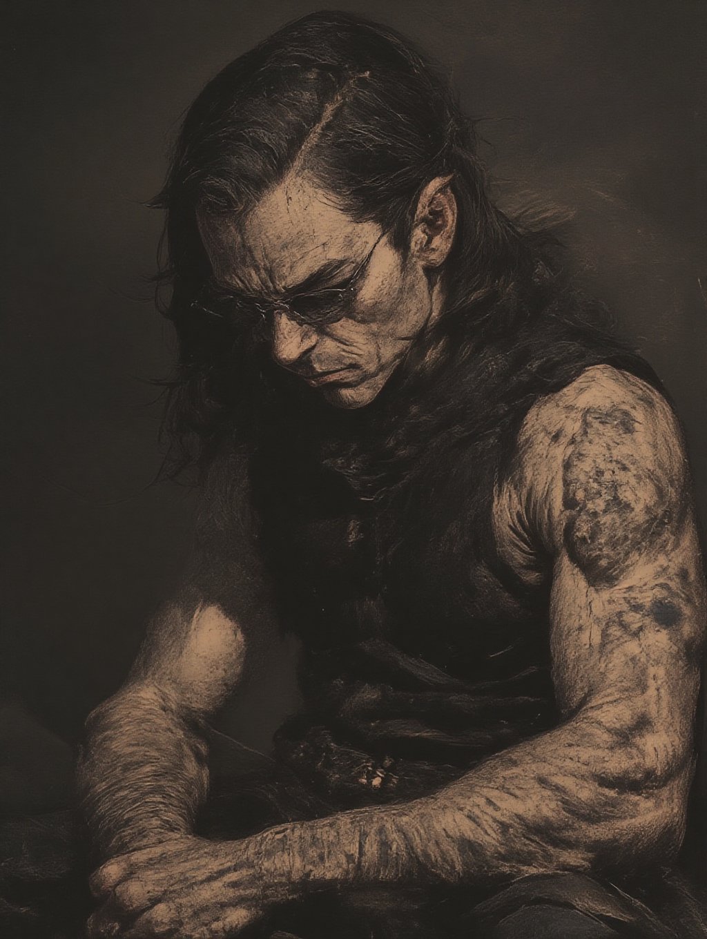 fullbody, handsome male goth w | image created by Eerie | Tensor.Art