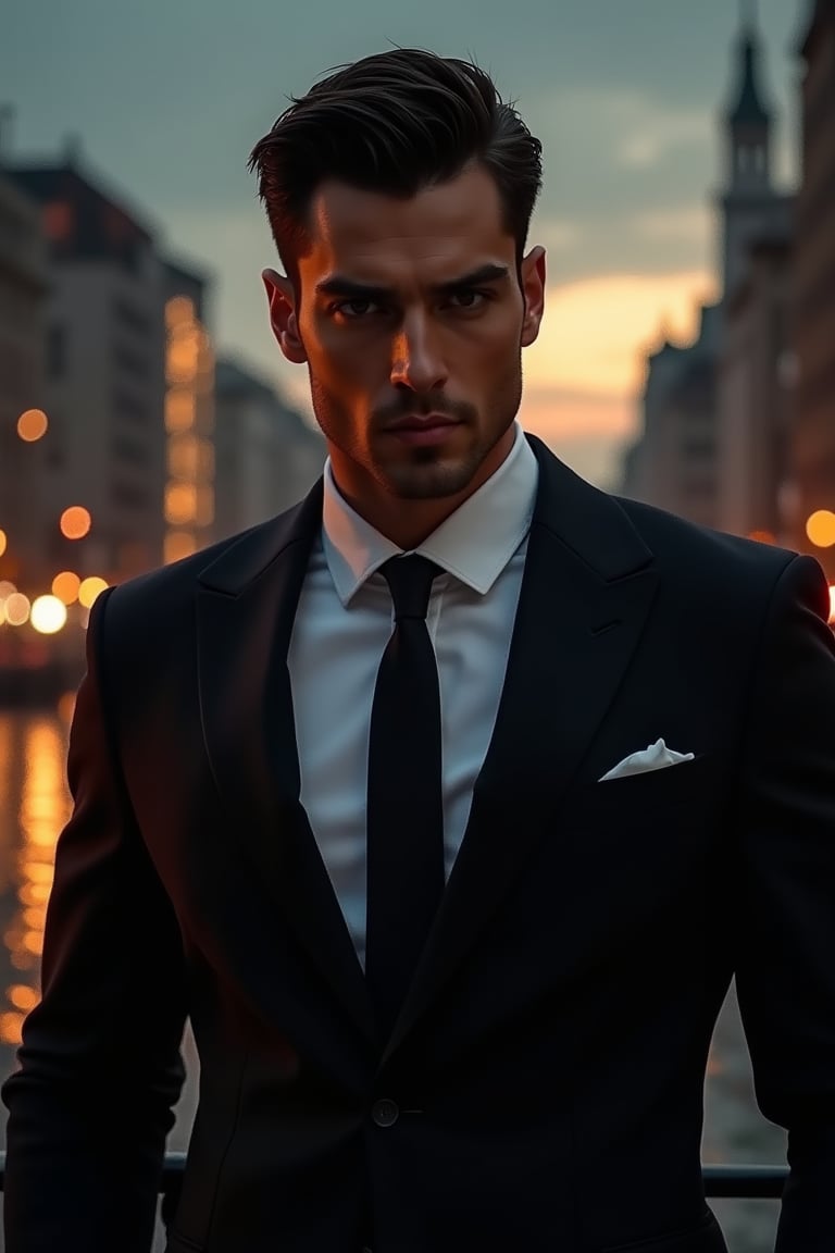 Darkly handsome man with chise | image created by Belle_Everleigh ...