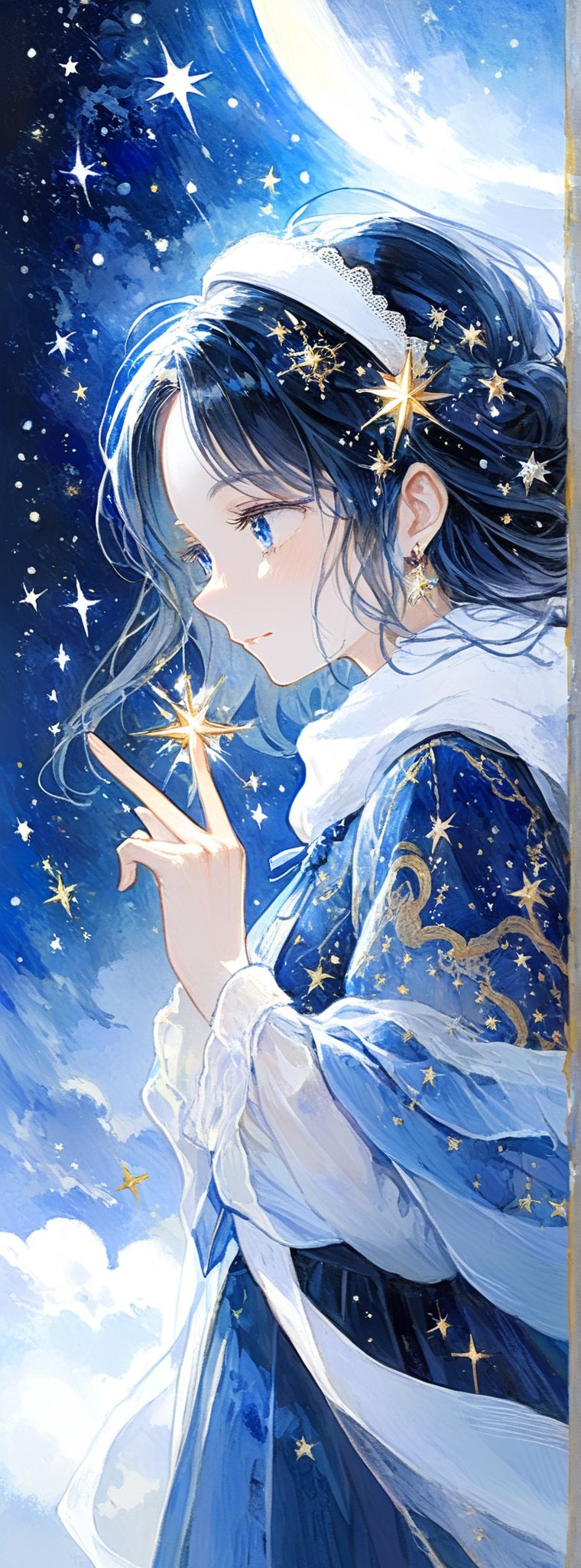 Starry Night Serenade: Whisper | image created by 京野菜（kyo8sai） | Tensor.Art
