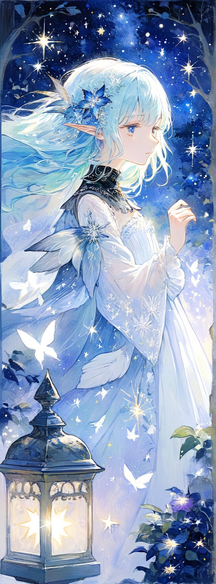 Starry Whispers: Ethereal Eleg | image created by 京野菜（kyo8sai） | Tensor.Art