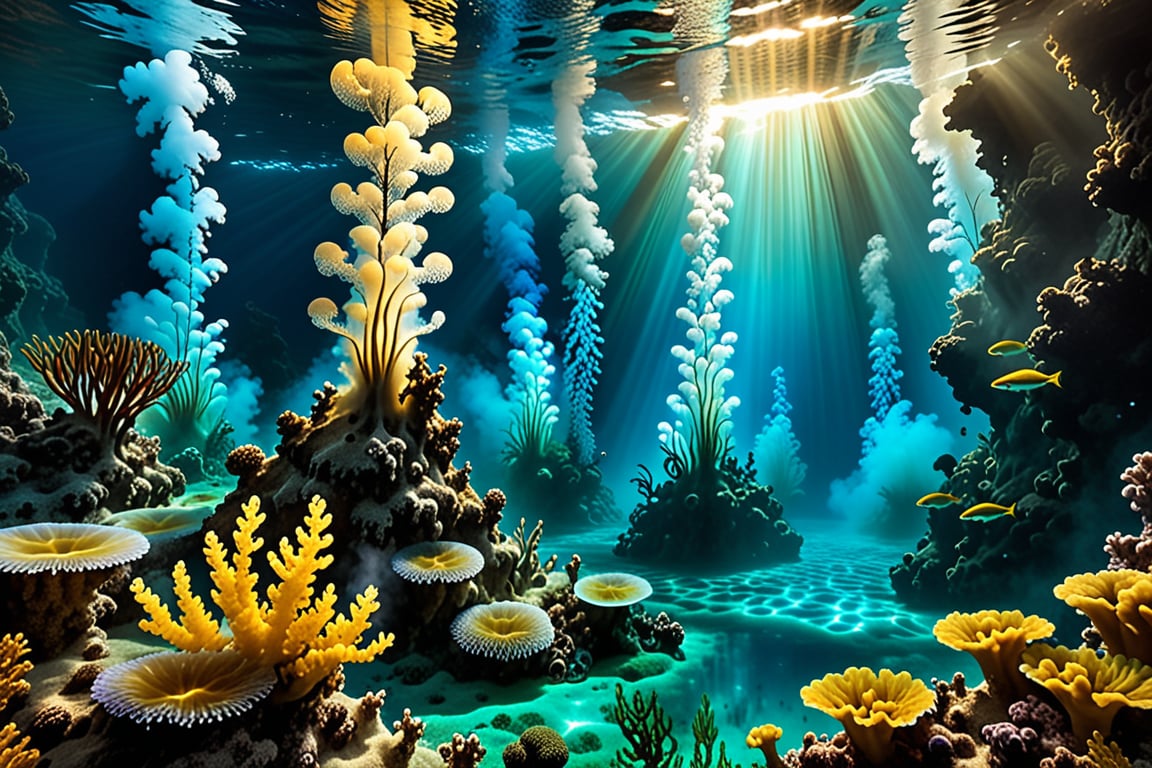 Hydrothermal vent, deep ocean | image created by maehara | Tensor.Art