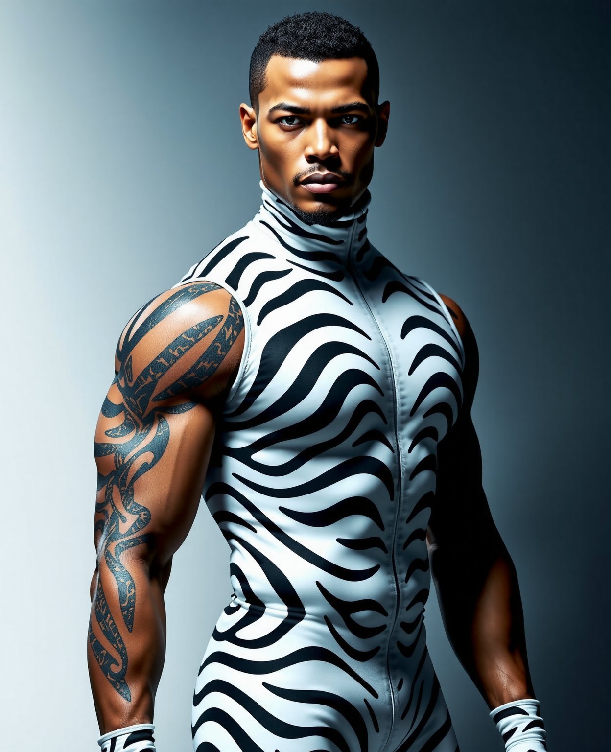 A muscular male figure wearing | image created by maehara | Tensor.Art
