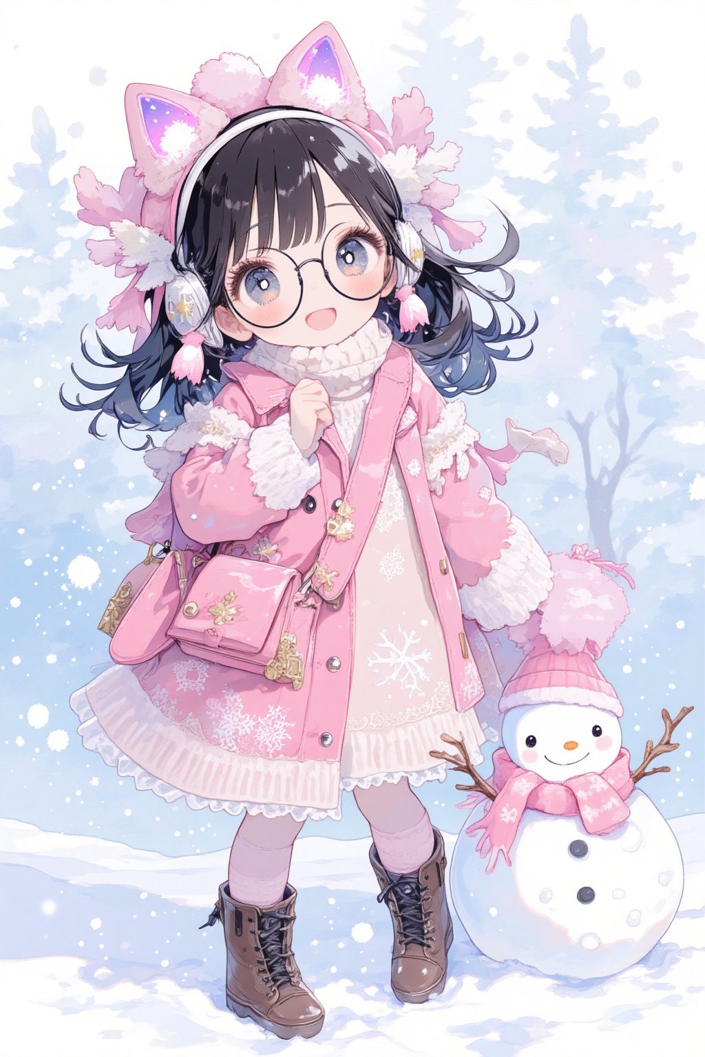 A kawaii chibi anime girl in s | image created by maehara | Tensor.Art