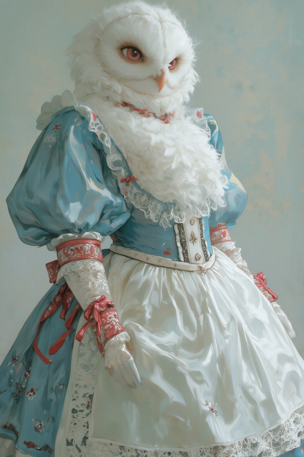 An exquisite albino female owl | image created by maehara | Tensor.Art