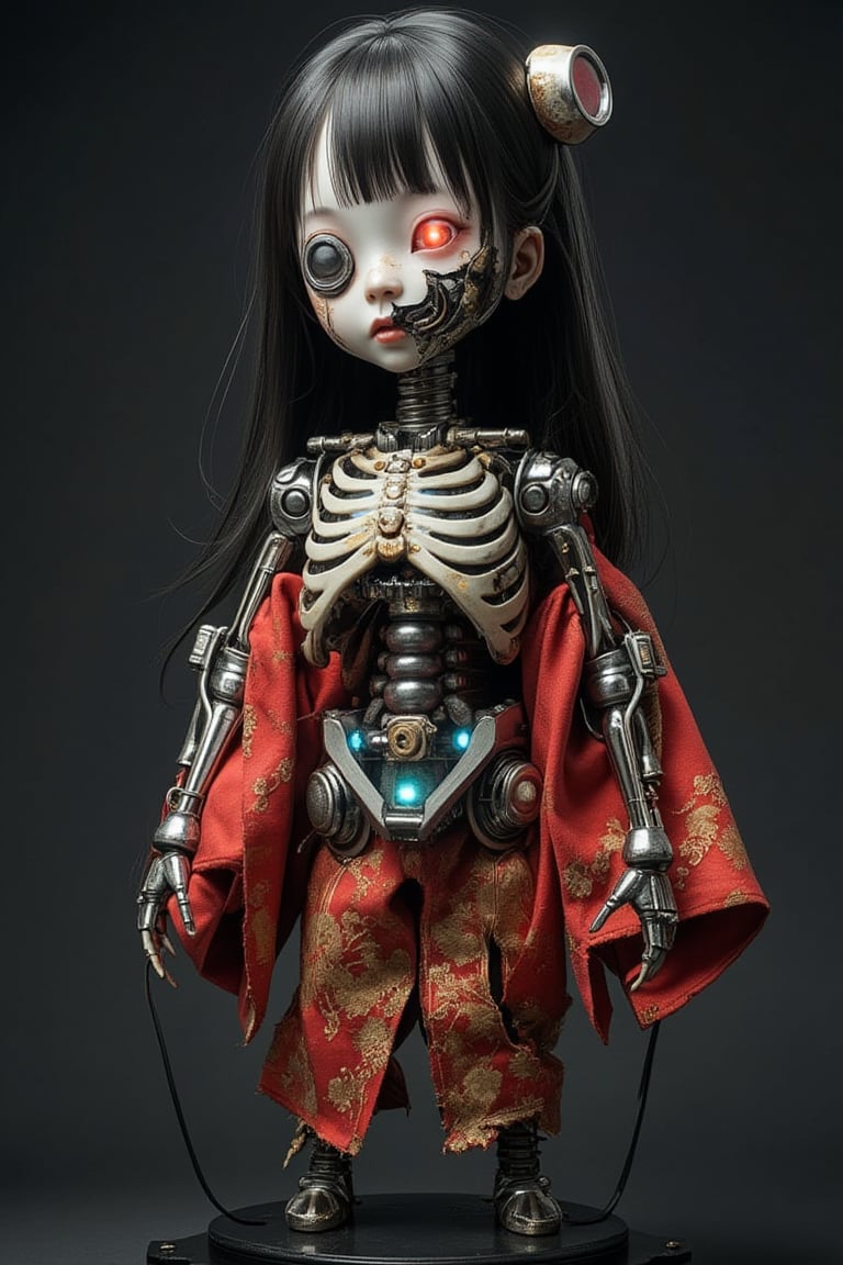 A cyberpunk Ichimatsu doll, wi | image created by maehara | Tensor.Art
