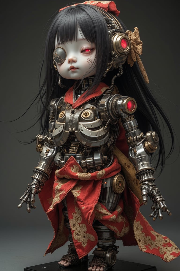 A cyberpunk Ichimatsu doll, wi | image created by maehara | Tensor.Art