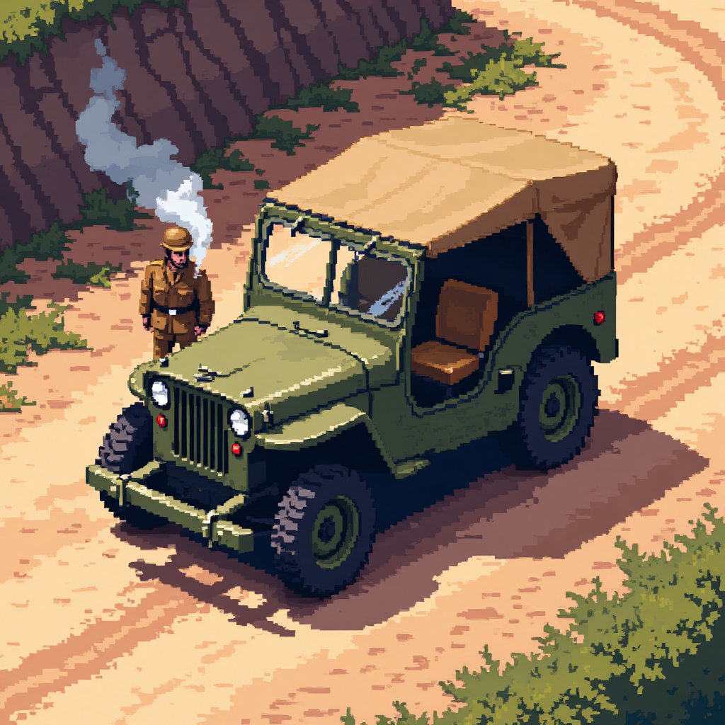16-bit pixel art scene, milita | image created by maehara | Tensor.Art