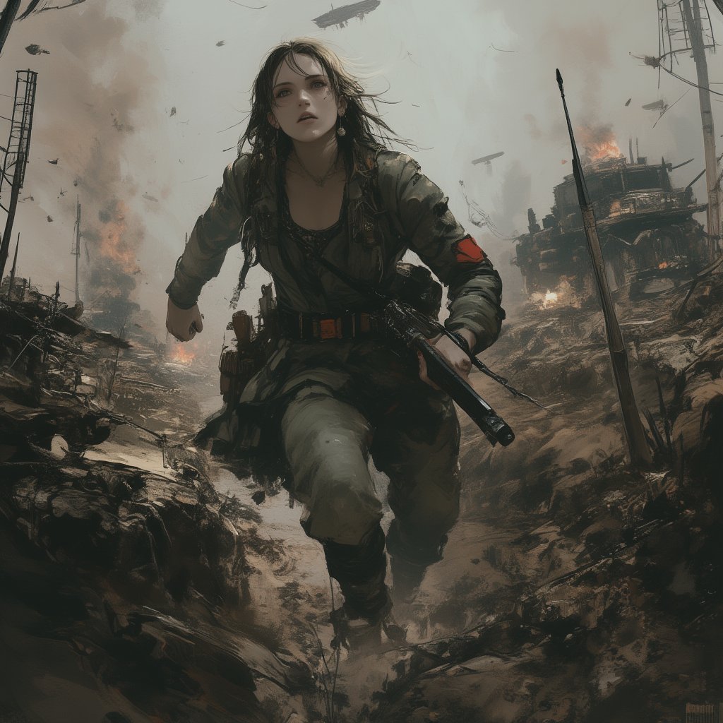 World War I battlefield, - Free AI Image | Tensor.Art | Tensor.Art