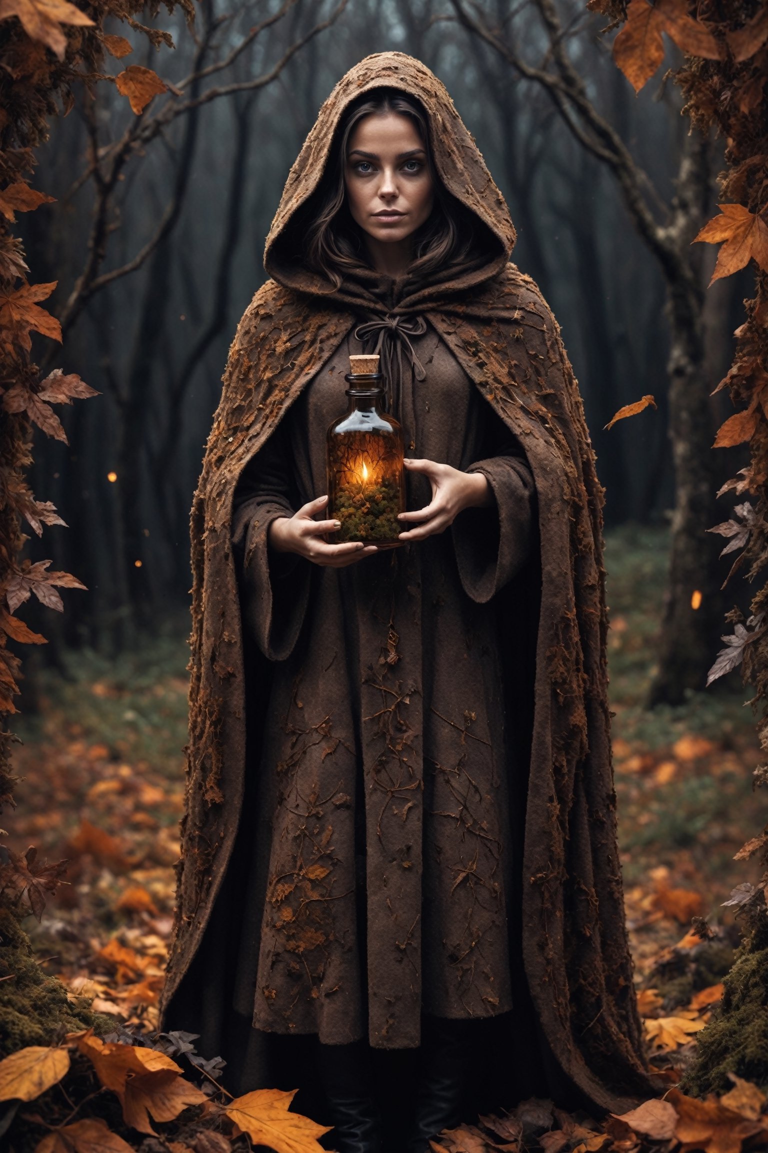 girl wizard, made out of autum | image created by maehara | Tensor.Art