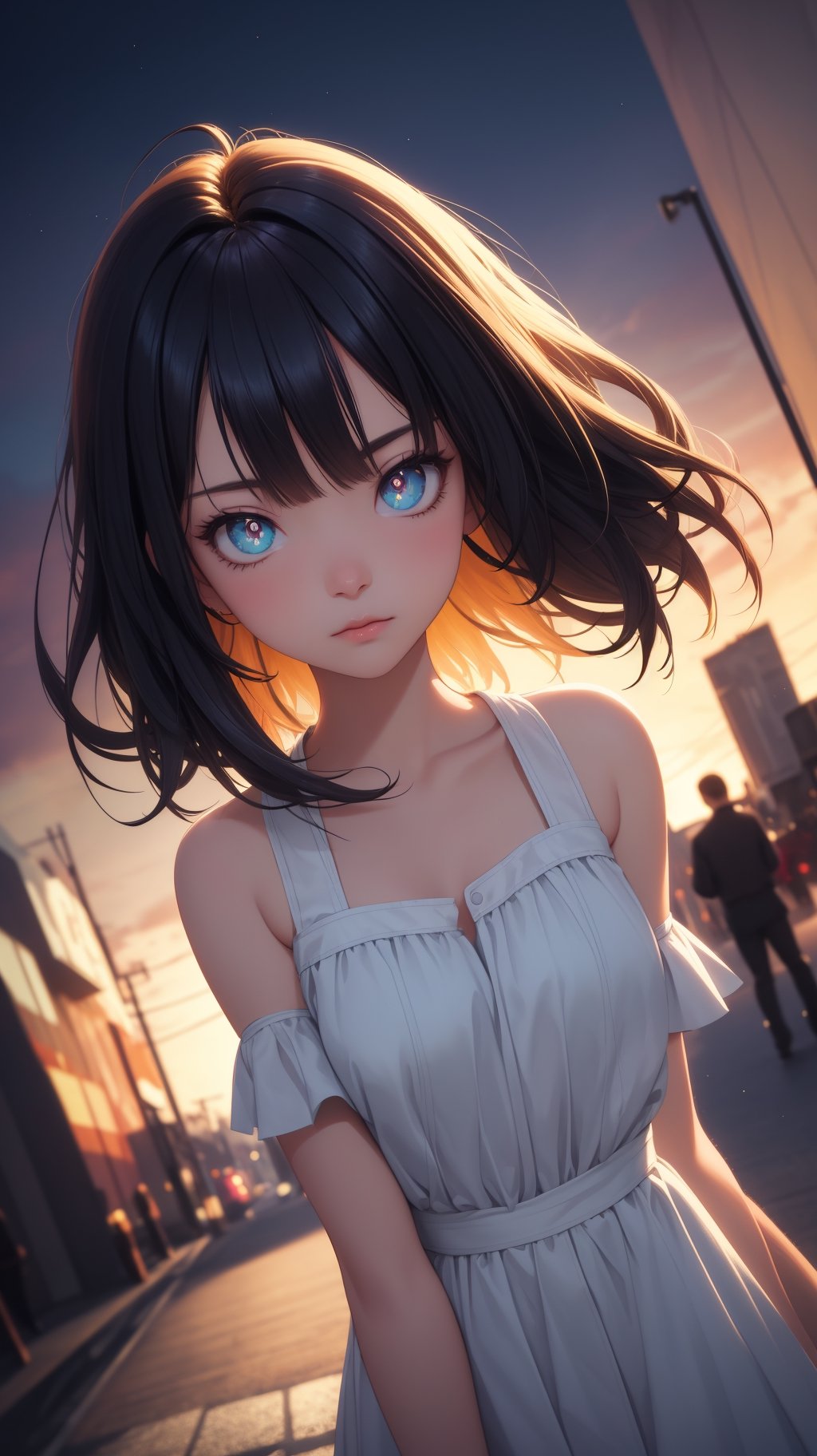 (gradient hair, dutch angle:1. | image created by King1980 | Tensor.Art