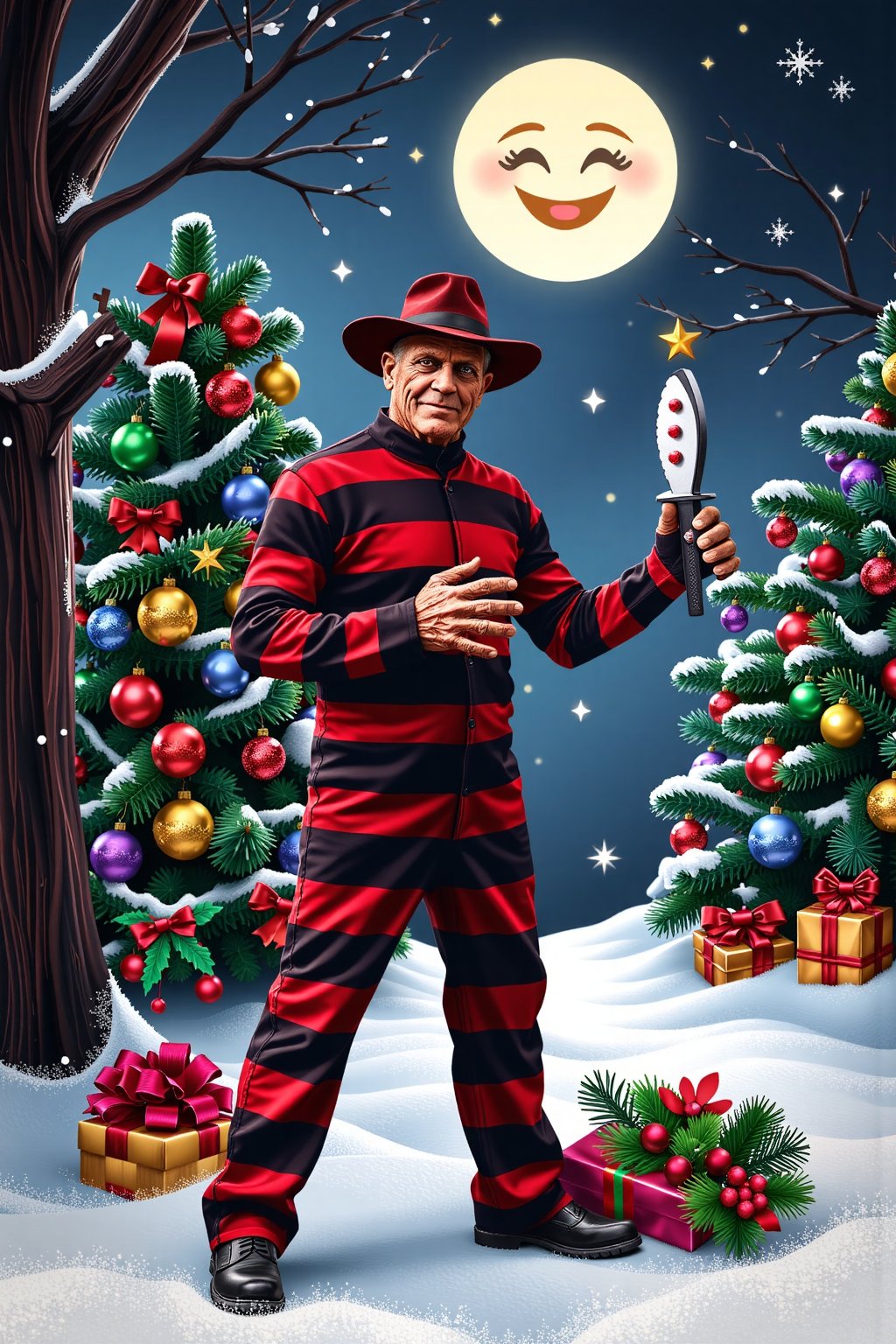 Freddy Krueger , christmas, | image created by AdrarDependant | Tensor.Art