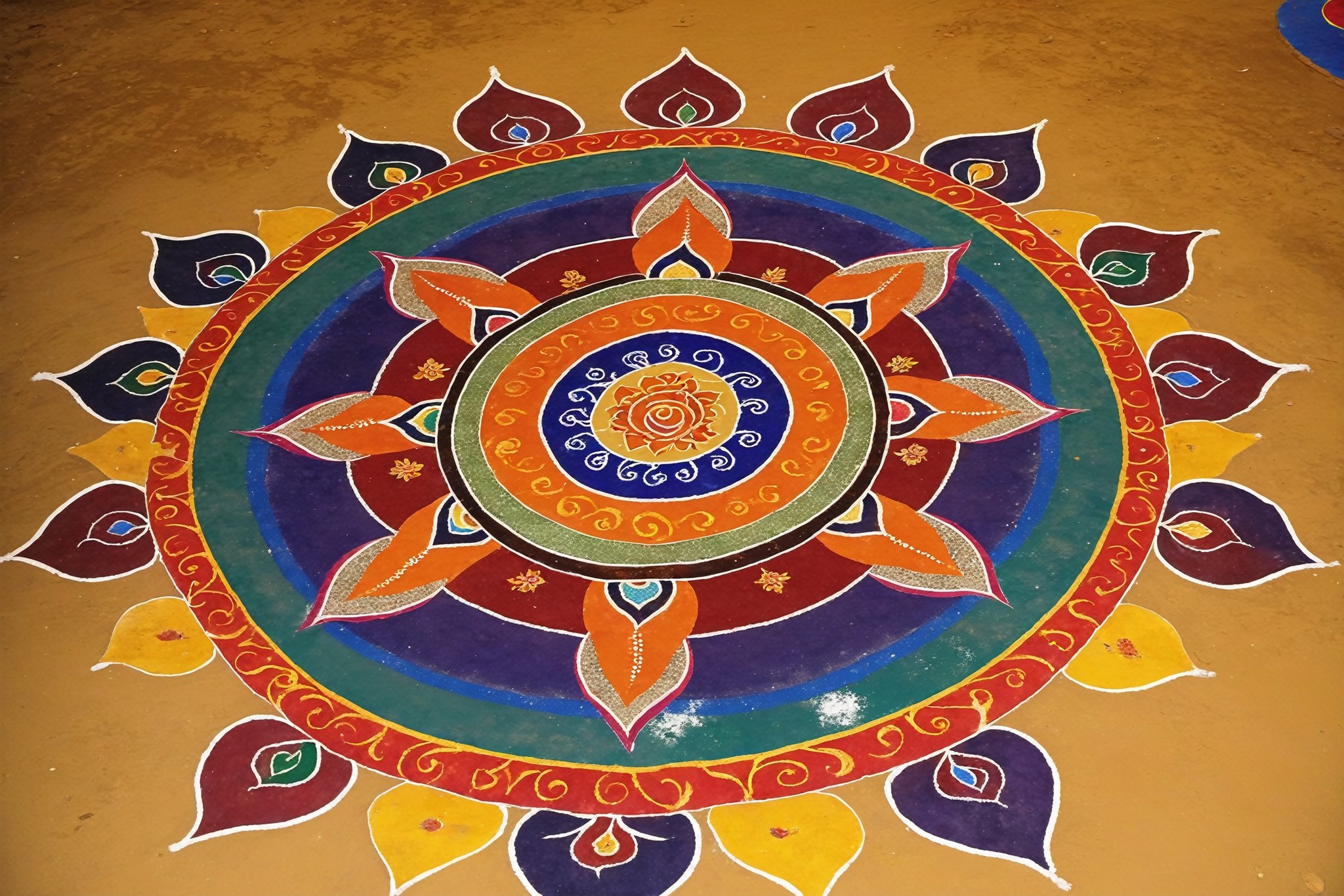A Sand mandala which are colou | image created by A.I. DIGITAL ARTS N.Y ...