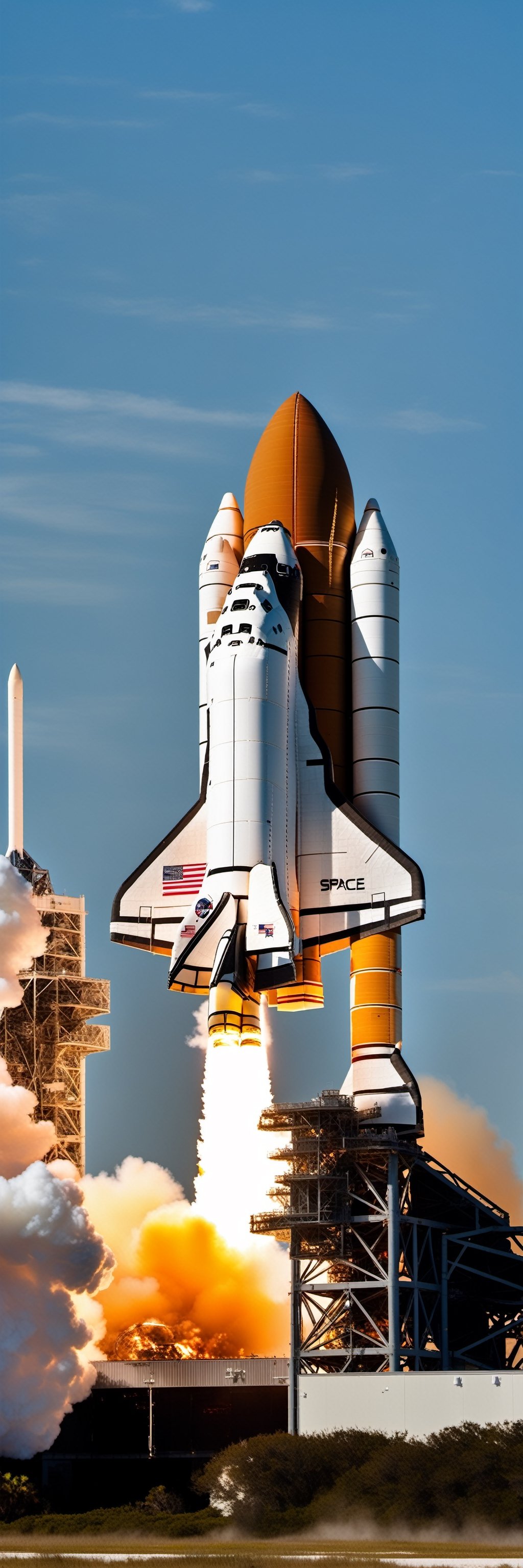 1 space shuttle is launching F | image created by A.I. DIGITAL ARTS N.Y ...