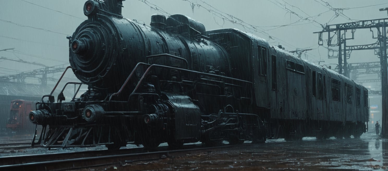 A cybernetic cyberpunk locomot | image created by Umbros | Tensor.Art