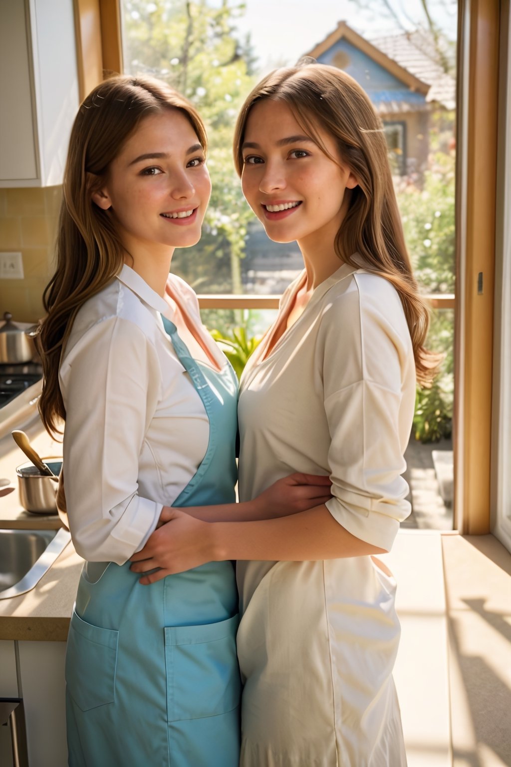 2girls women standing at a kit | image created by Ben_AOL | Tensor.Art