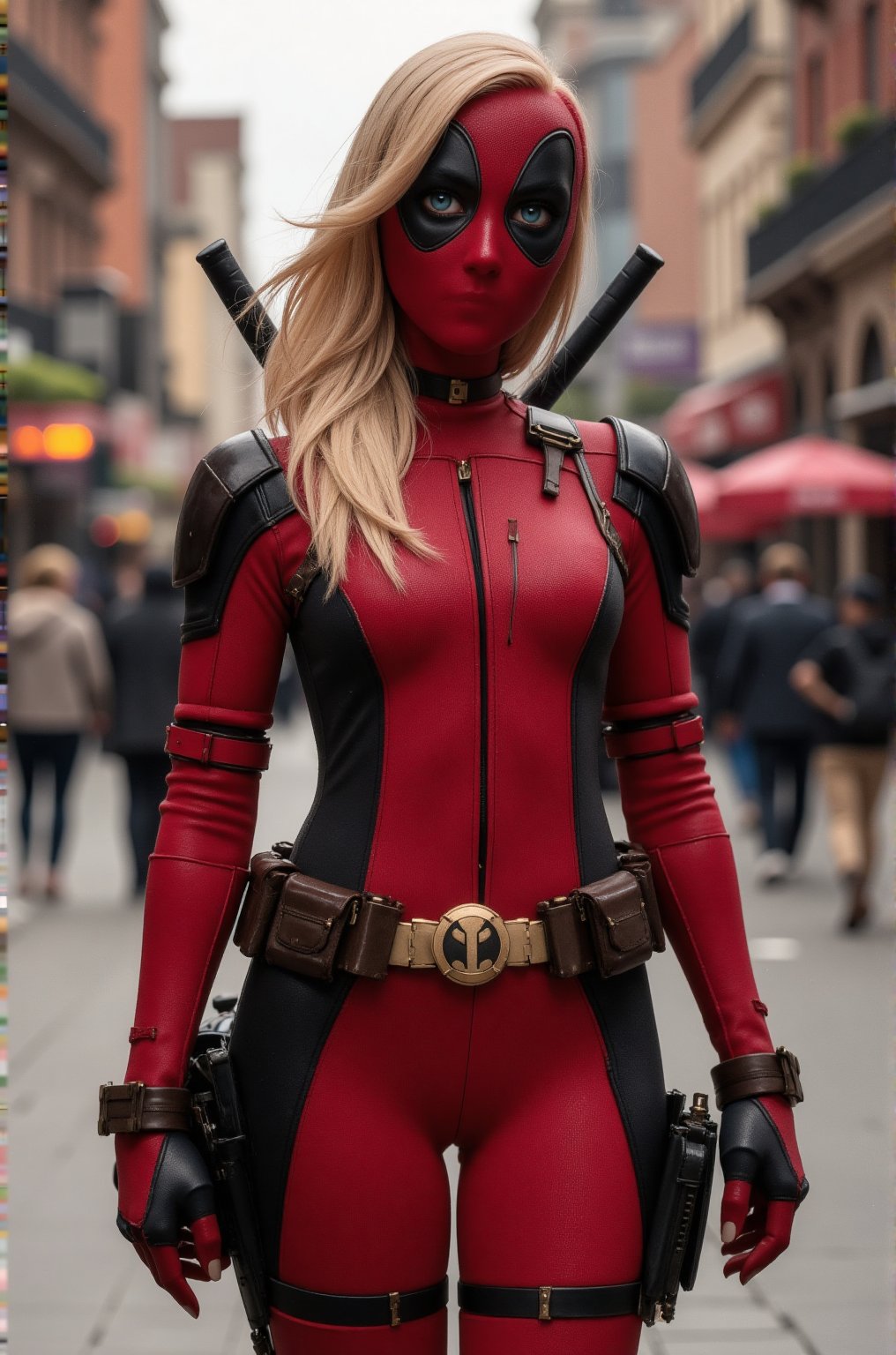 ady Deadpool in the street. Sh | image created by Ben_AOL | Tensor.Art