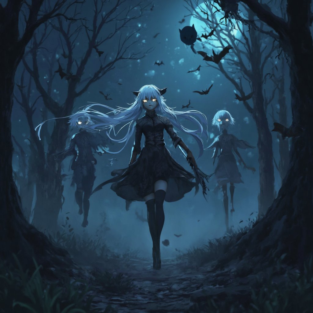 Halloween, art style Evil Anim | image created by Ai boo | Tensor.Art