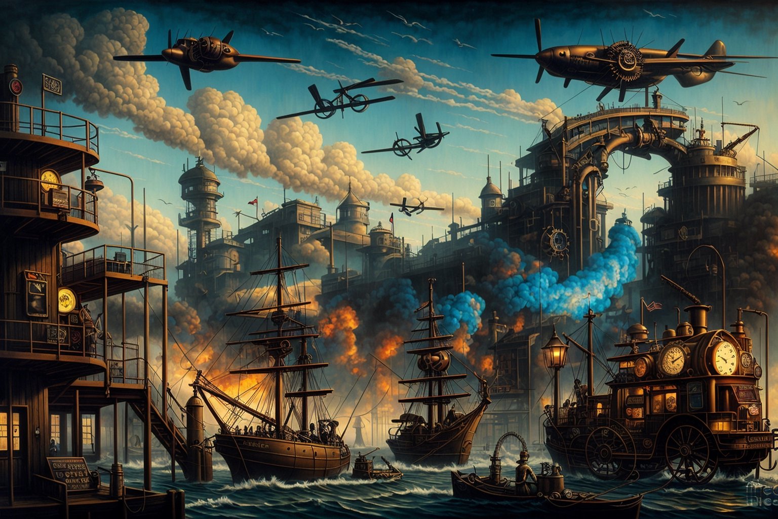 Steampunk beer alcohol and art | image created by nekro | Tensor.Art