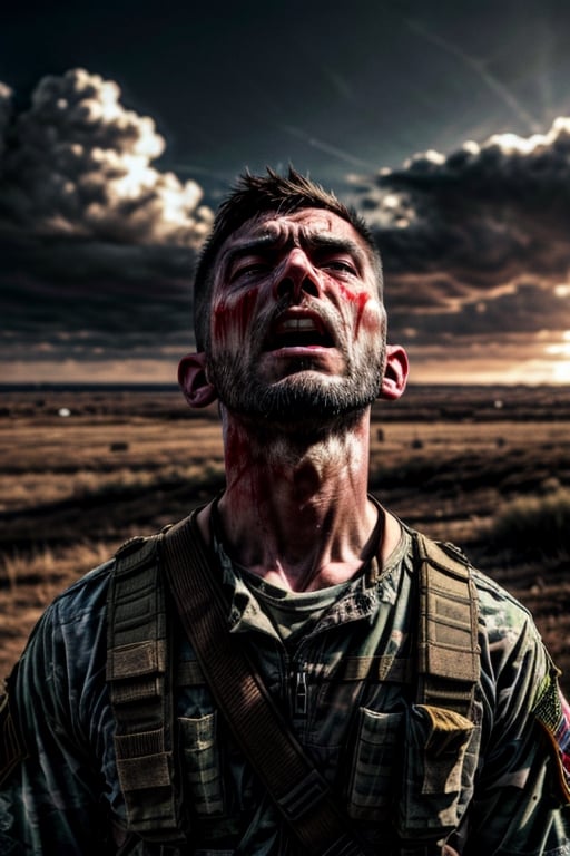 create a g deadly wounded amer | image created by Decyfer30 | Tensor.Art