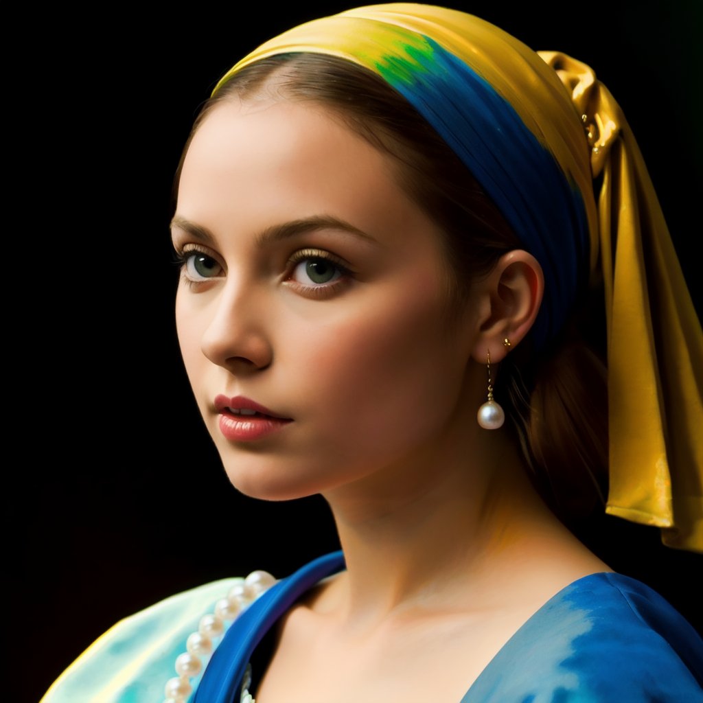 Vermeer, Girl with a Pearl Ear | image created by smilecreator | Tensor.Art