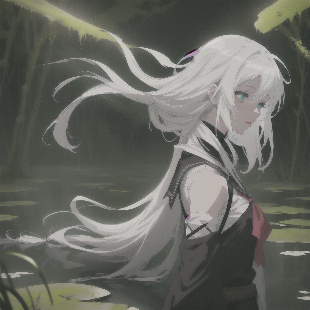 , white_hair, long_hair, prett | image created by zoan | Tensor.Art