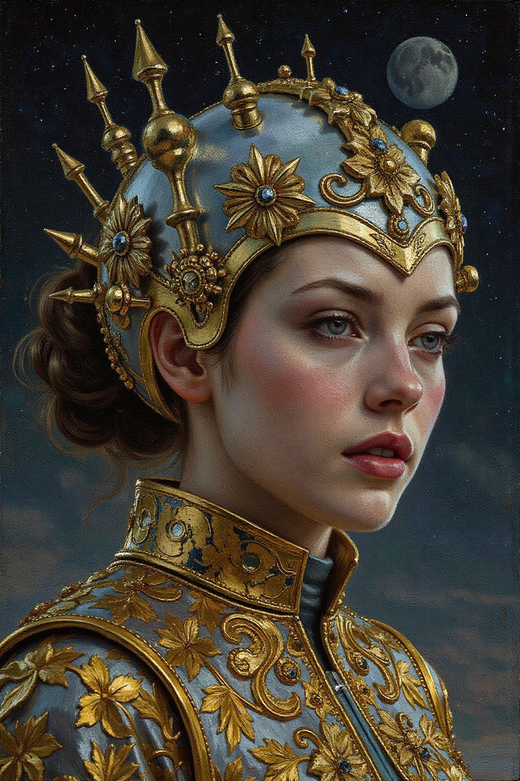Oil painting, off-center compo | image created by user ...