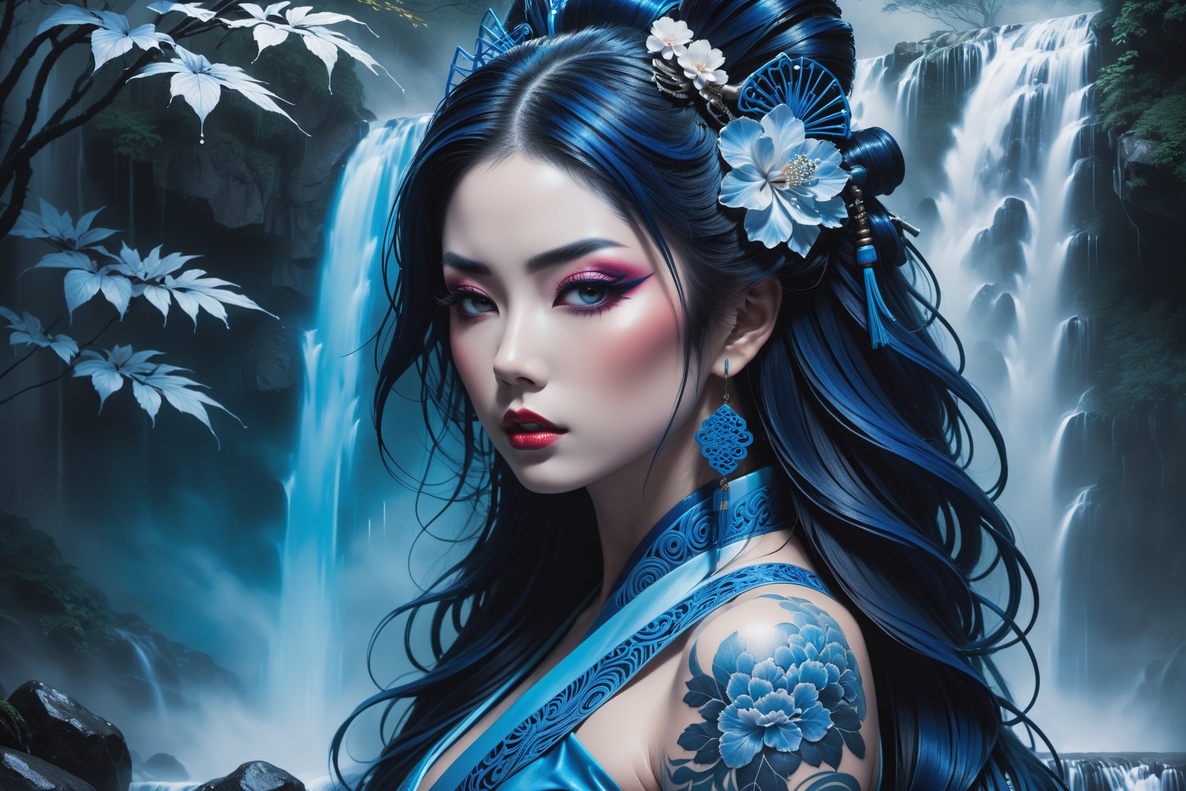 In a mystical cyberpunk realm, | image created by REDVAPOR | Tensor.Art