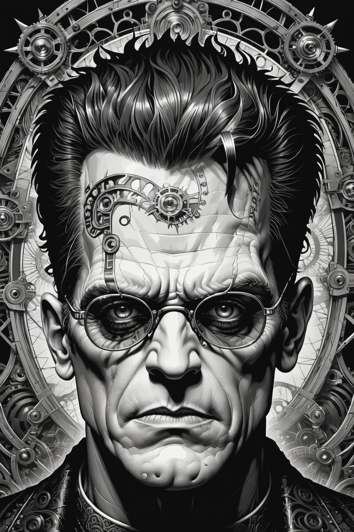 Black and white illustration o | image created by REDVAPOR | Tensor.Art