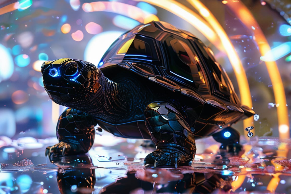 A shining Black Tortoise with | image created by gohgohgoh-ha | Tensor.Art