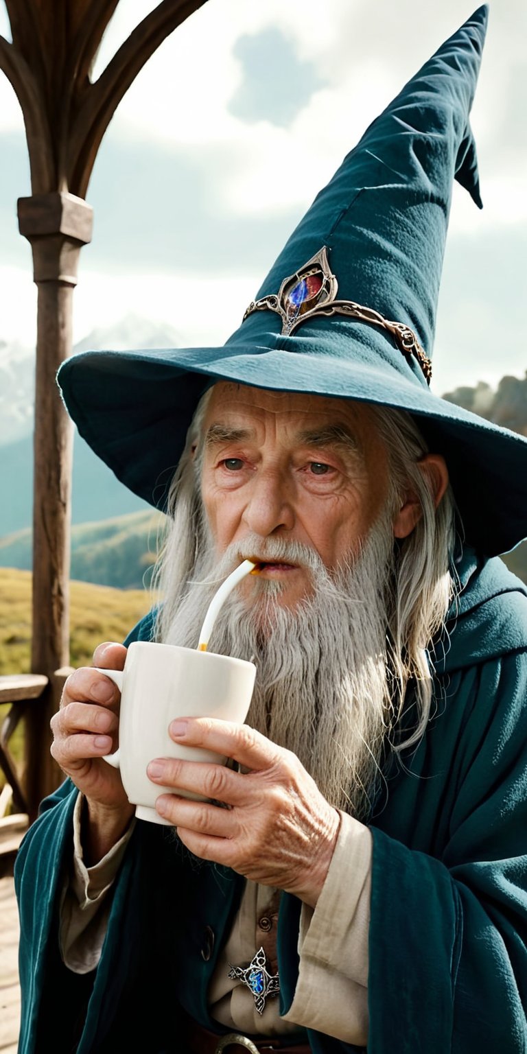 A old wizard from lord of the | image created by UntunedUniverse ...