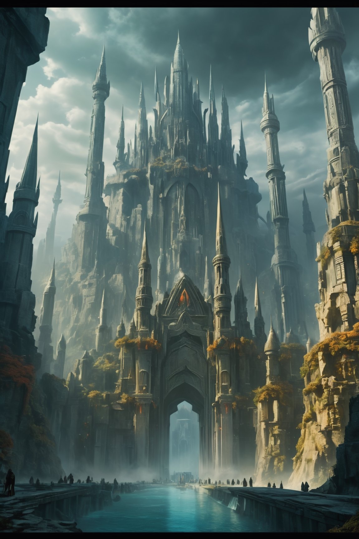 The gates of Thalarion | image created by Untuned Paranoia | Tensor.Art