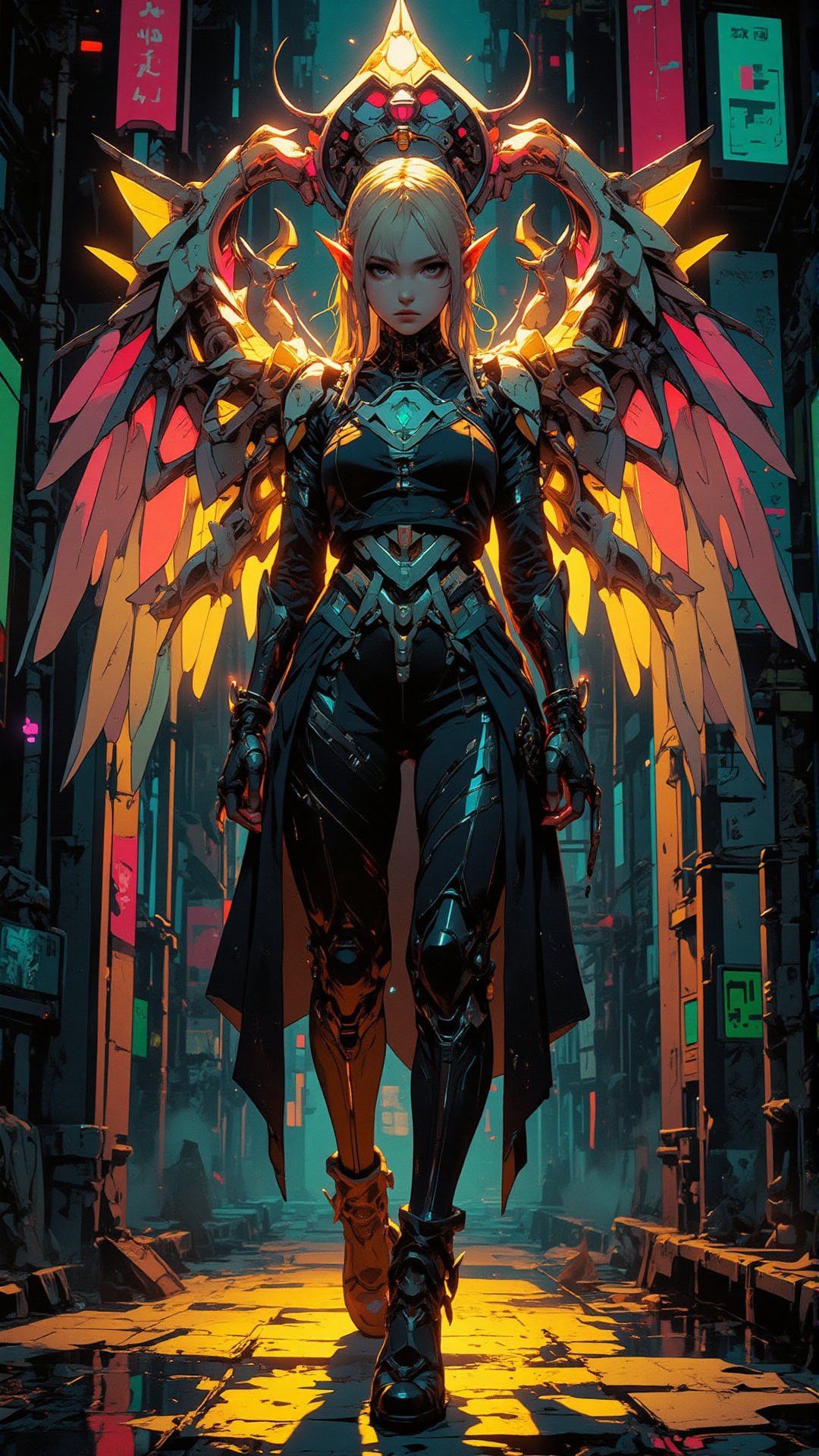 "Full-body shot of a cyber fae | image created by Alice42 | Tensor.Art