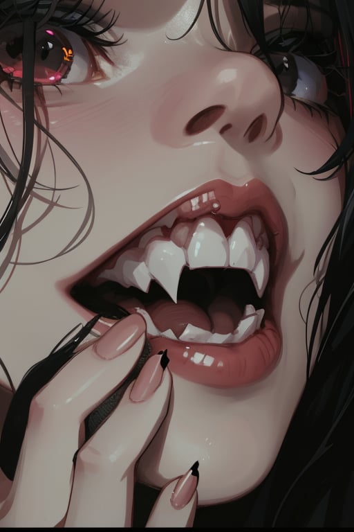 girl, cute, fangs (theme),r1ge | image created by iojao | Tensor.Art