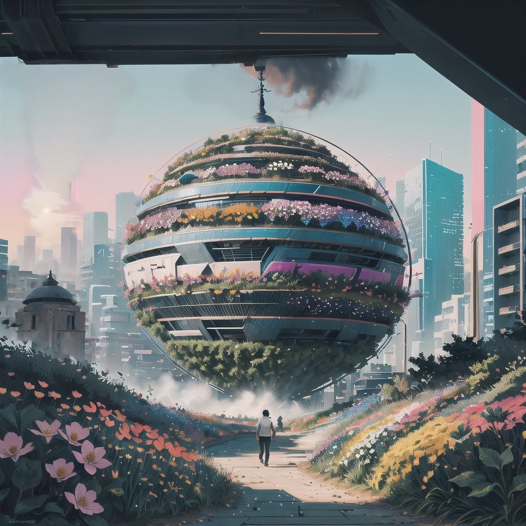 retro futuristic utopia | image created by chirag | Tensor.Art
