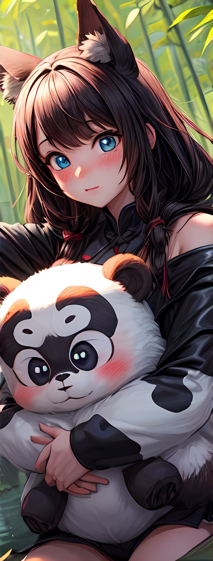 Baby Pandas, animated, blushin | image created by Coral snake | Tensor.Art
