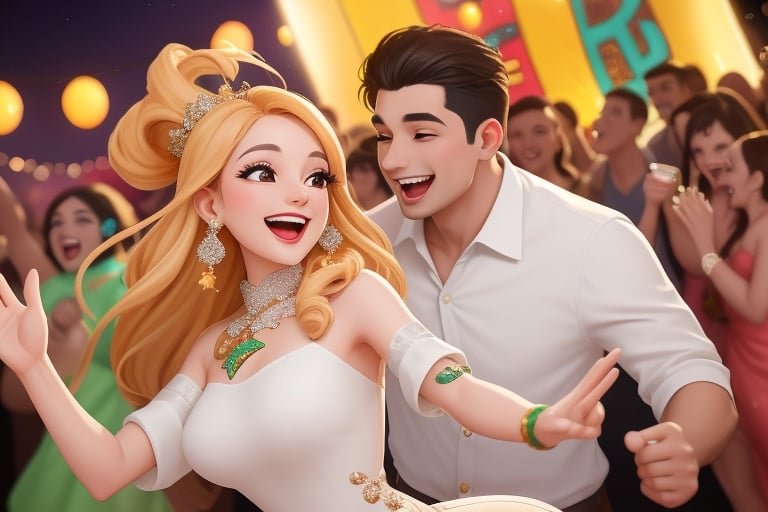 A party in full swing, where a | image created by RicardoArt | Tensor.Art