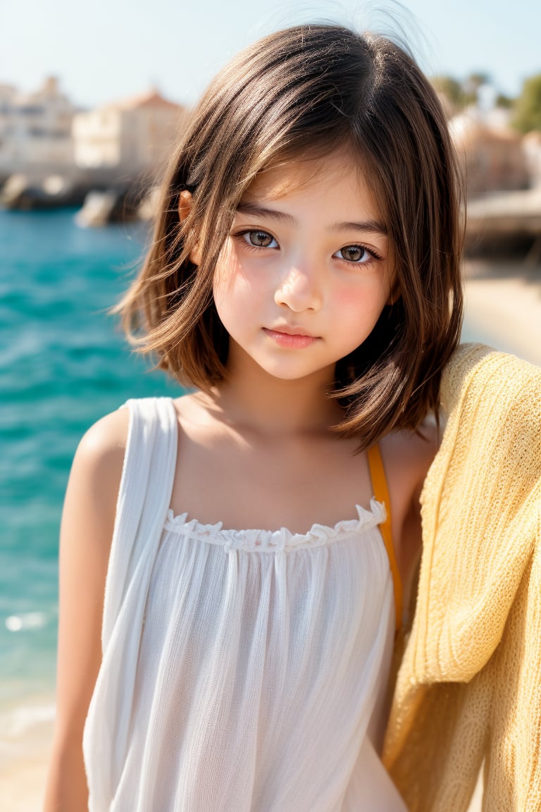 A carefree young girl stands s | image created by Suna | Tensor.Art
