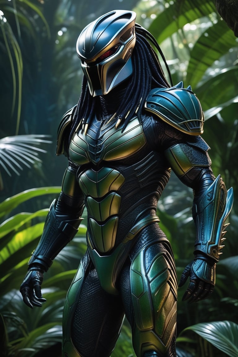 Predator alien movie in tropic | image created by MyDragoos | Tensor.Art