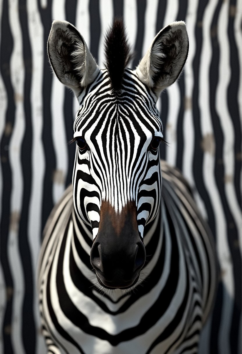 A zebra with many stripes | image created by Ivan B.A. | Tensor.Art