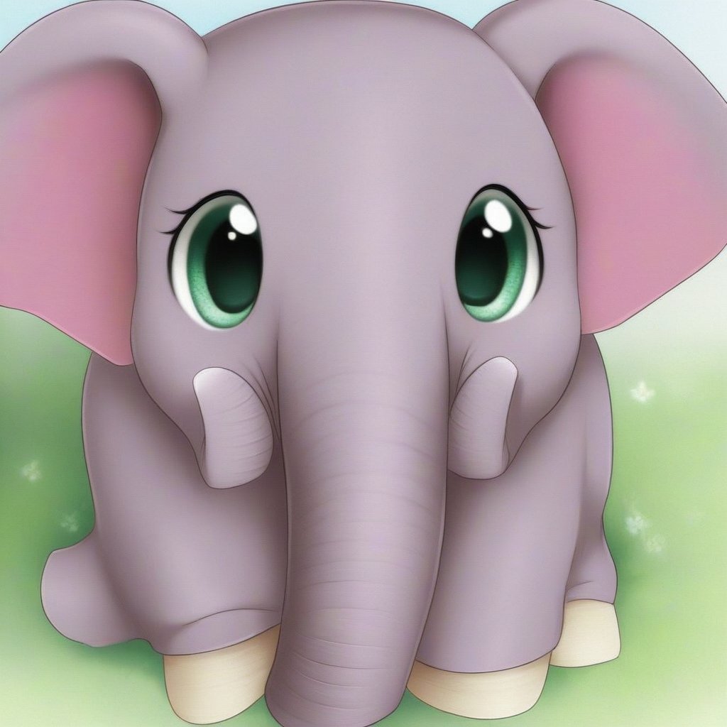 Cute elephant | image created by user_638372495694673068 | Tensor.Art