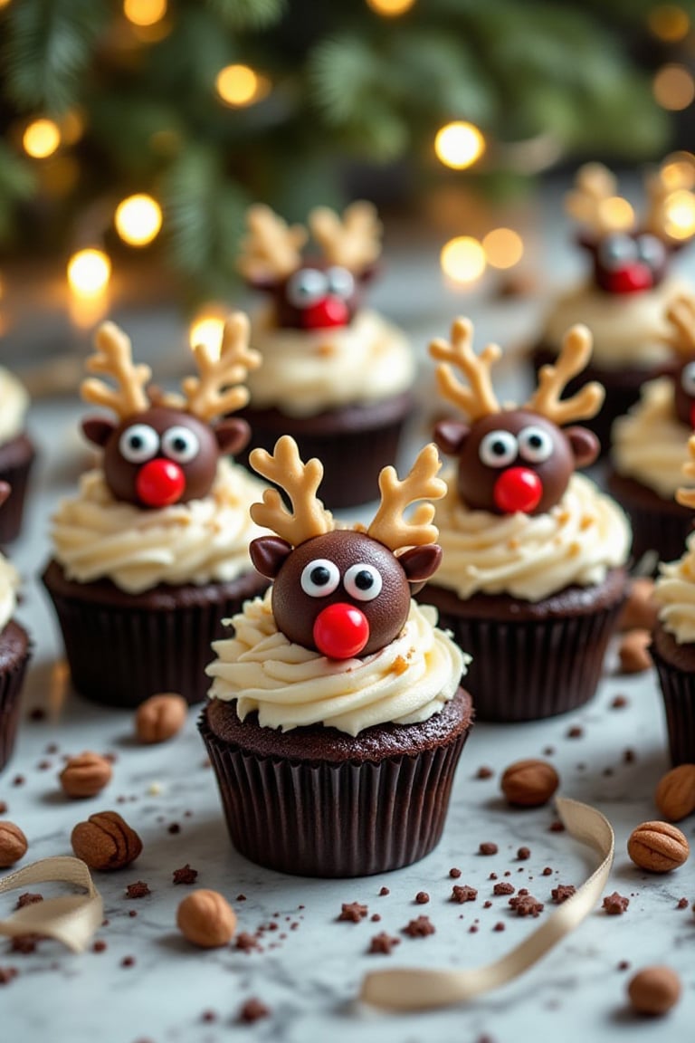Christmas dessert, reindeer fa | image created by tensifai | Tensor.Art