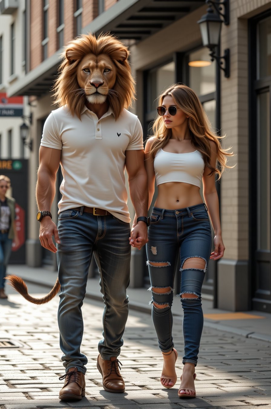 Anthropomorphic lion and lione | image created by tensifai | Tensor.Art