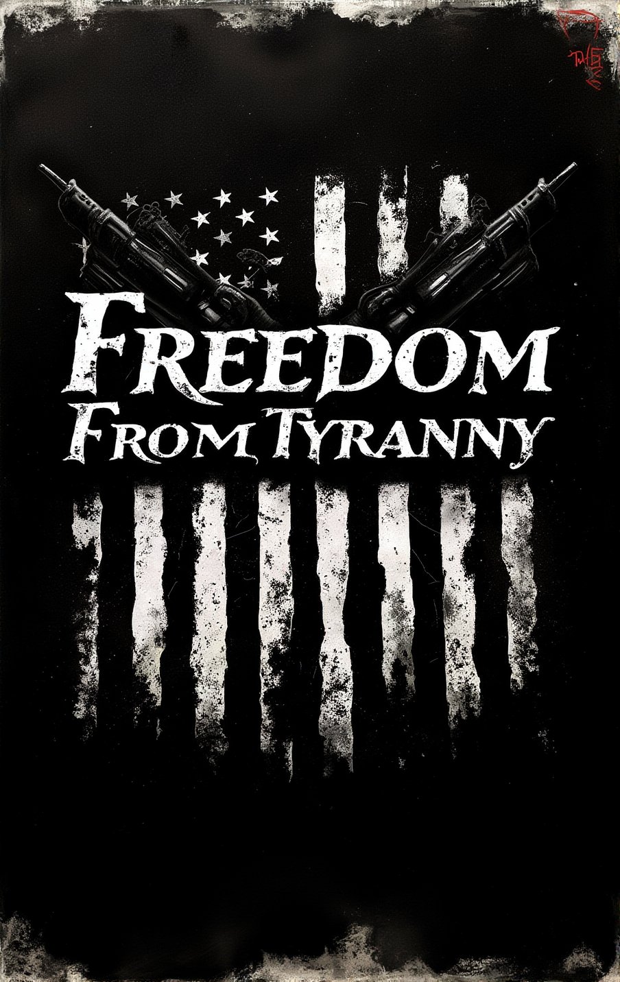 A black and white American fla | image created by Dieseel84 | Tensor.Art