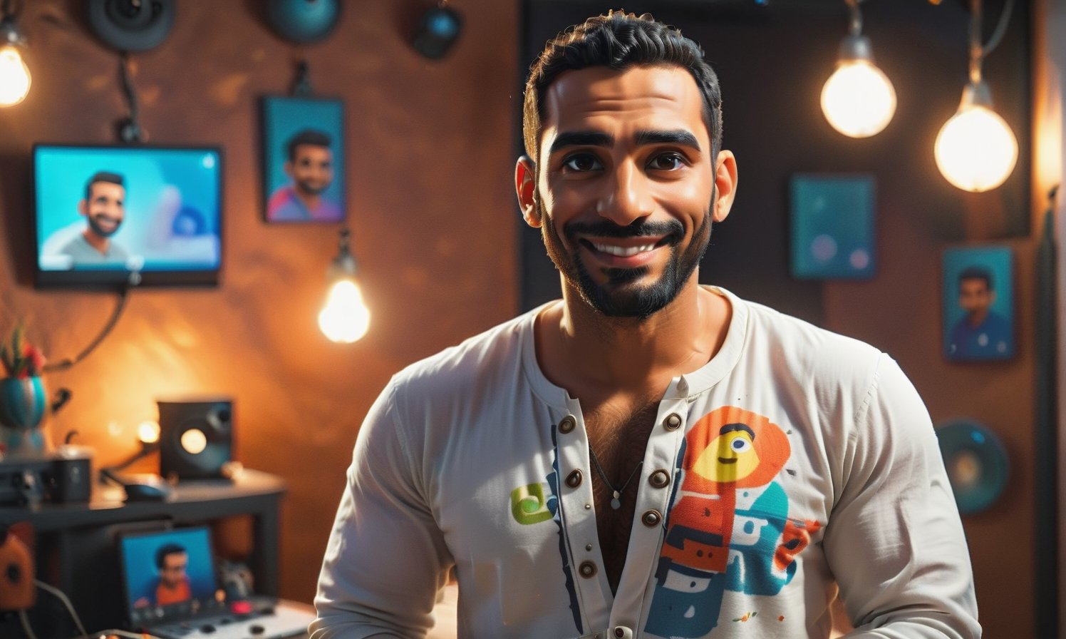 Arabic youtuber | image created by Baseta Tube | Tensor.Art