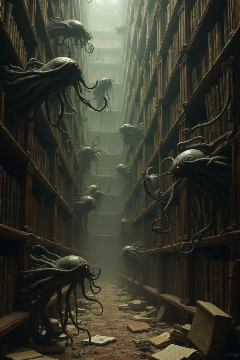 In a vast, dimly lit, and seem | image created by PepeTHunter | Tensor.Art