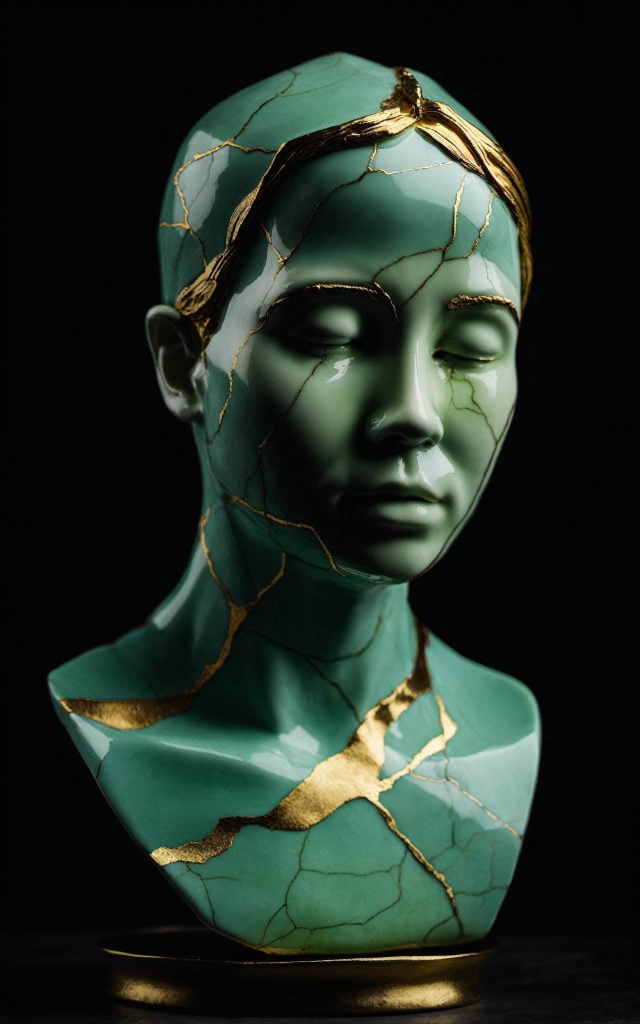 Kintsugi Ceramic Busts Image Created By Creative Start2 Tensor Art