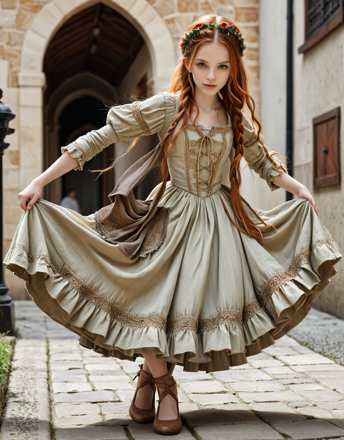 Girl in Medieval Times Curtsie | image created by Whimsical Artist ...