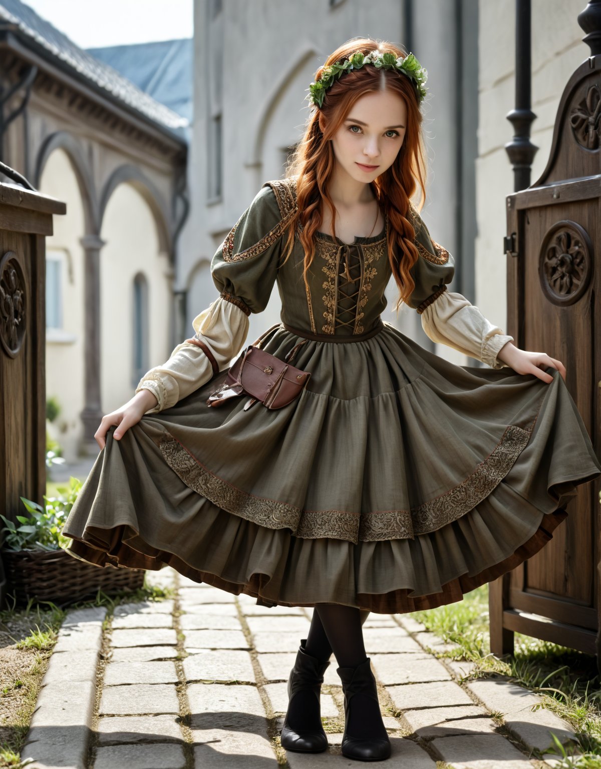 Girl in Medieval Times Curtsie | image created by Whimsical Artist ...